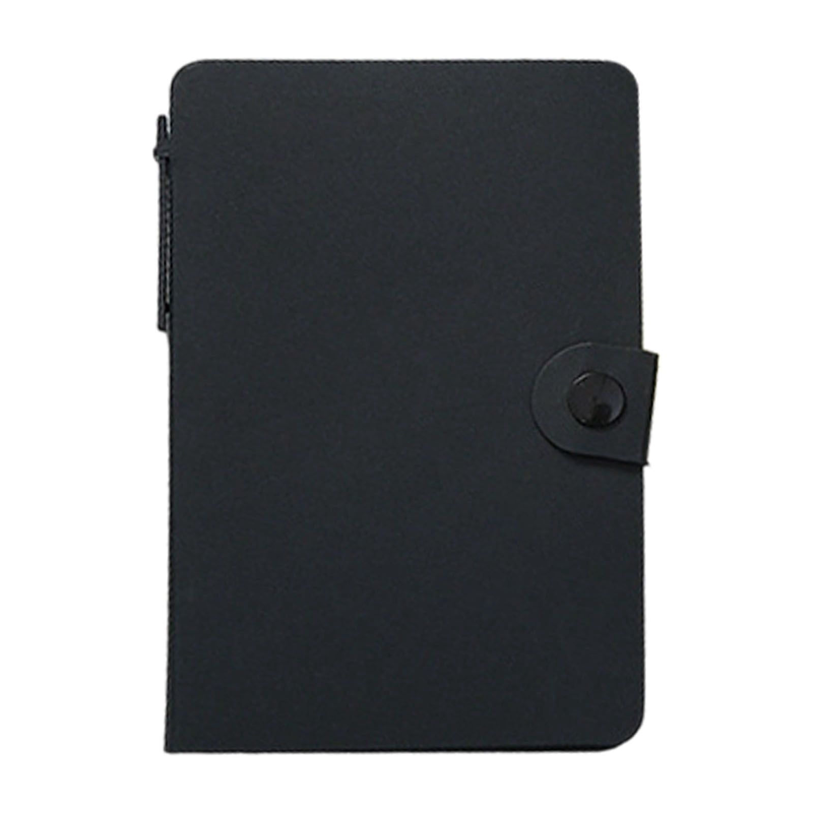 Black Pocket Notebook with Pen and Sticky Notes, Small Journal with ...
