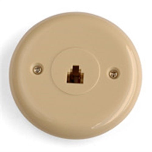 Black Point Products BT-016-IVORY 4 Conductor Ivory Circular Telephone ...