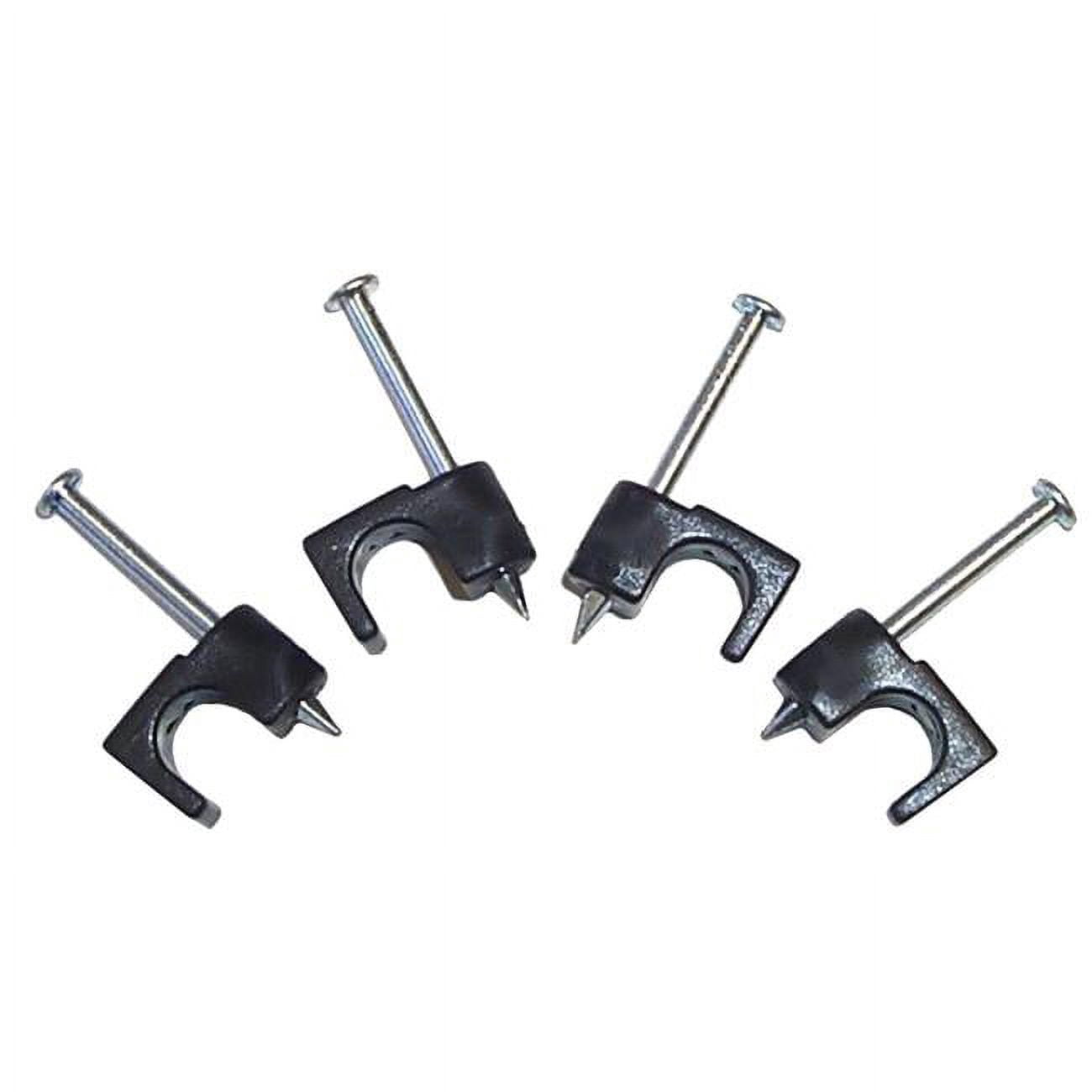 Black Point Products BV-008-BLACK Coaxial Cable Clips, Black - 10 Count ...