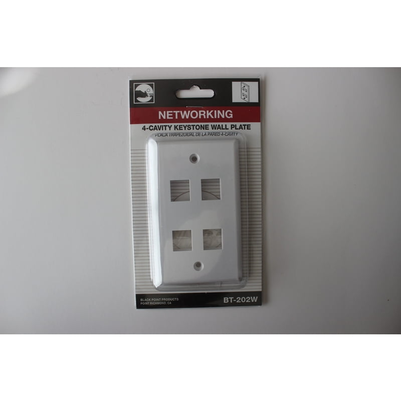 Black Point Products White Plastic Keystone Wall Plate 1 pk - Walmart.com