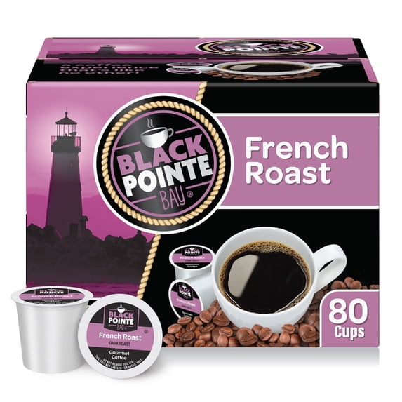 Black Pointe Bay, French Roast Coffee Pods, Dark Roasted, Bold Flavor ...
