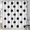 Black Polka Dot Blackout Curtains for Bedroom Decor, Circle Dot ...
