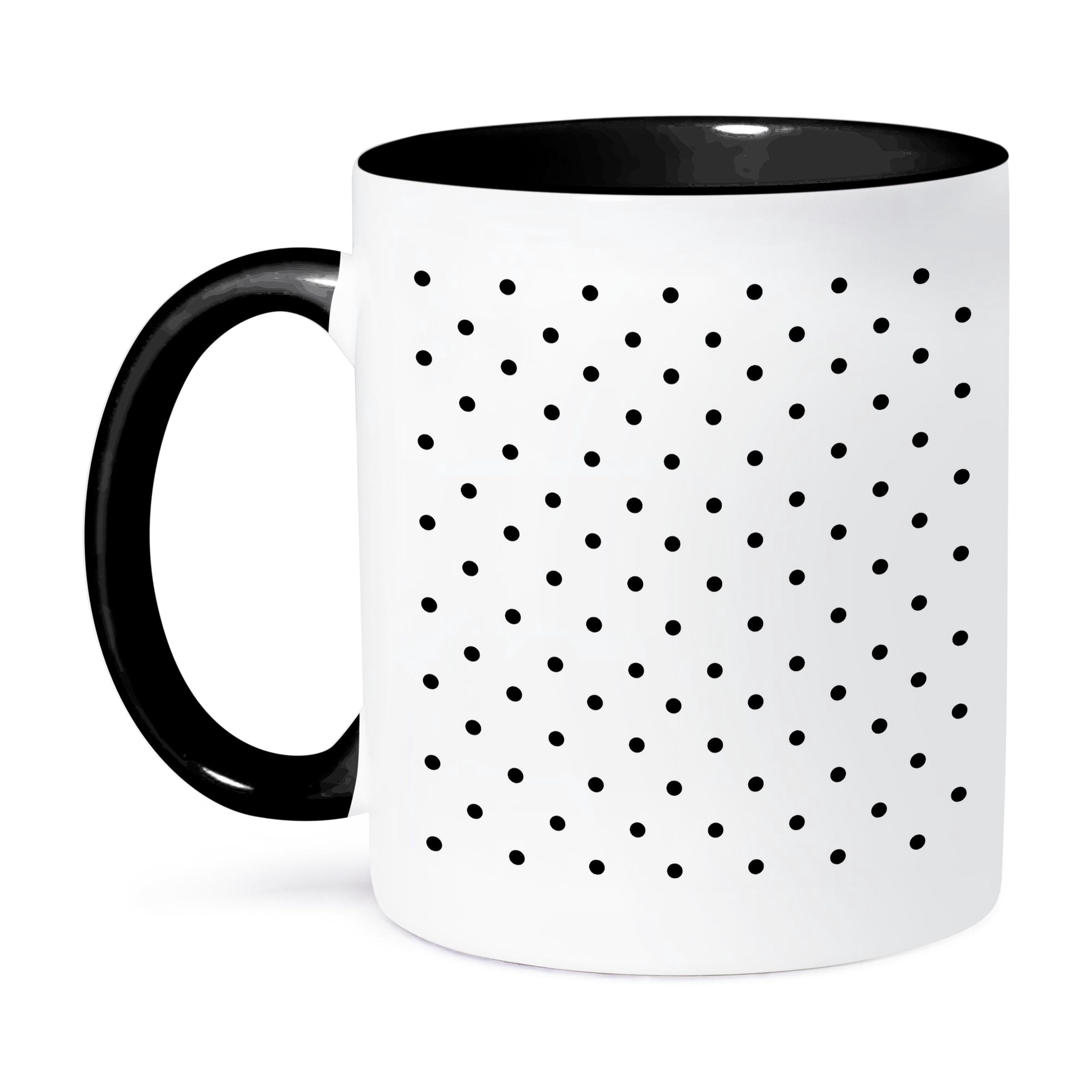3dRose, Black polka dot pattern on white - small dots - retro dotty ...