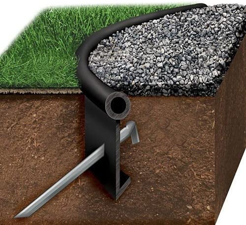 Black Poly Lawn Edging Kit - Black - Walmart.com