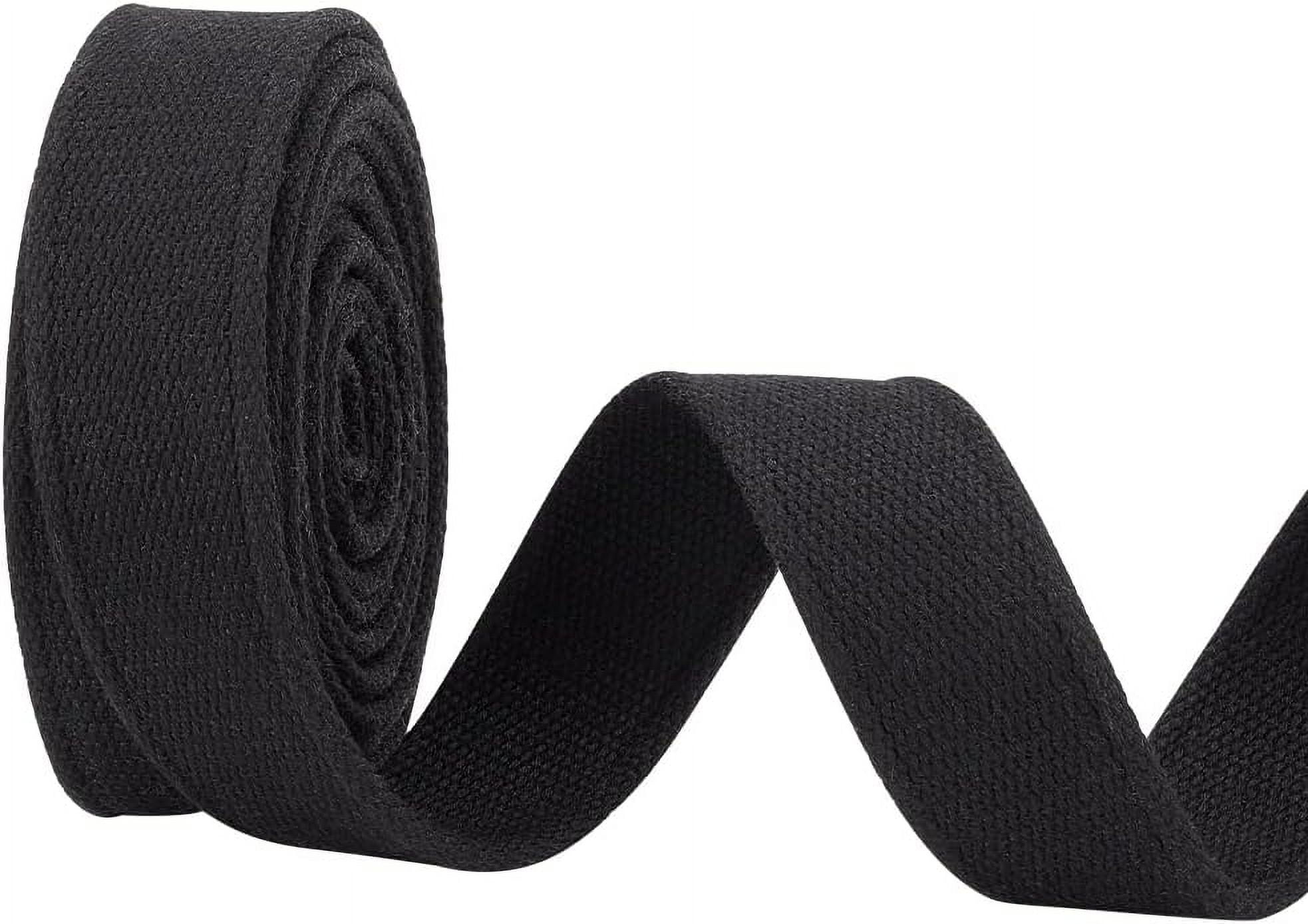 Black Polycotton Webbing Straps 5 Yards x 1.5 Inch High Density Webbing ...