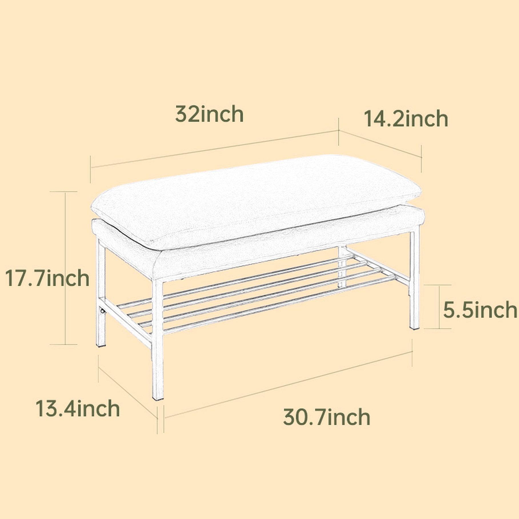 Black Polyester Bench - Supportive Seat with High - Density Foam ...