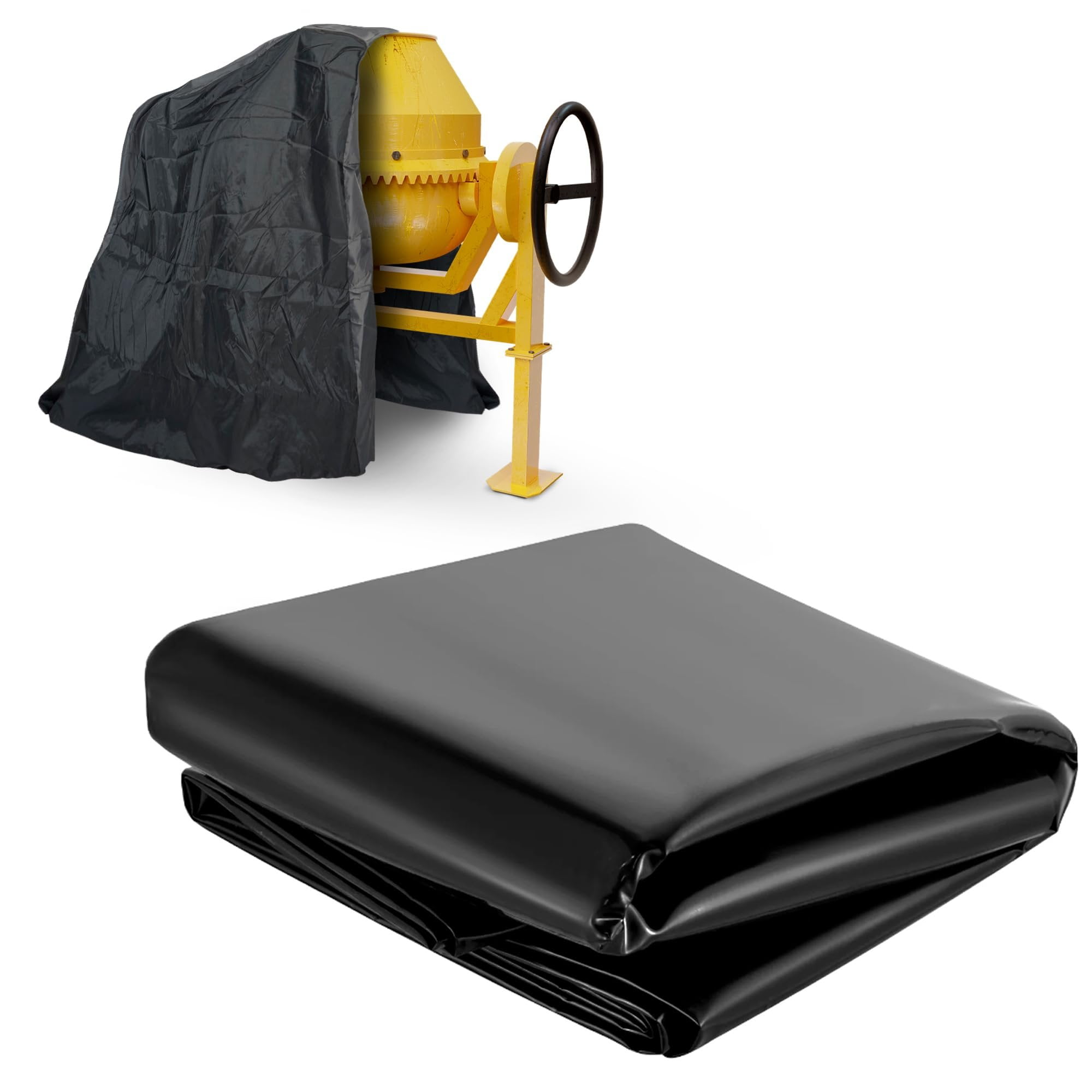 Black Polyethylene Tarp Waterproof, 12 x 100 Feet. Roll of Heavy Duty ...