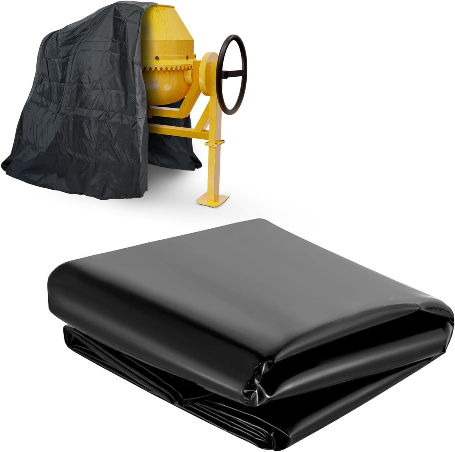 Black Polyethylene Tarp Waterproof, 12 x 100 Feet. Roll of Heavy Duty ...