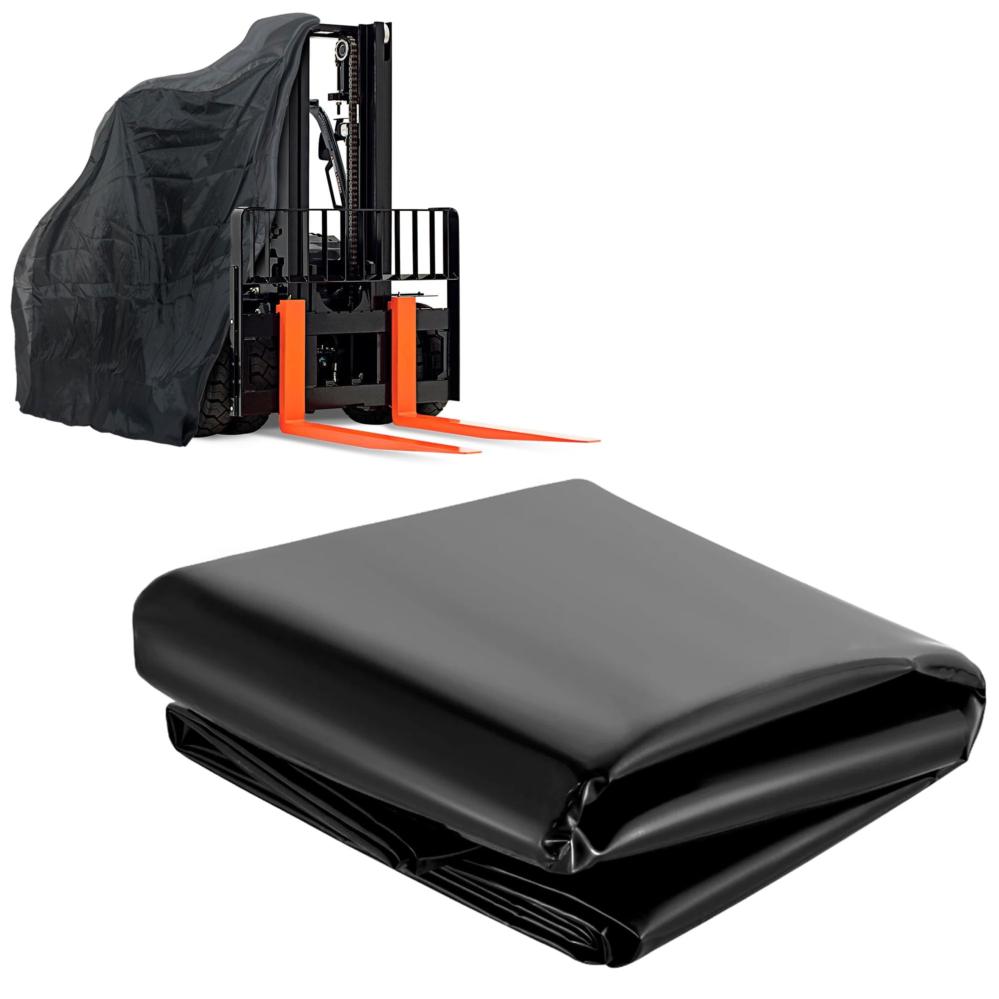 Black Polyethylene Tarp Waterproof, 28 x 100 Feet. Roll of Heavy Duty ...