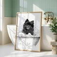 Black Pomeranian In The Bath Tub Bathroom Restroom Decor Dog Lover ...
