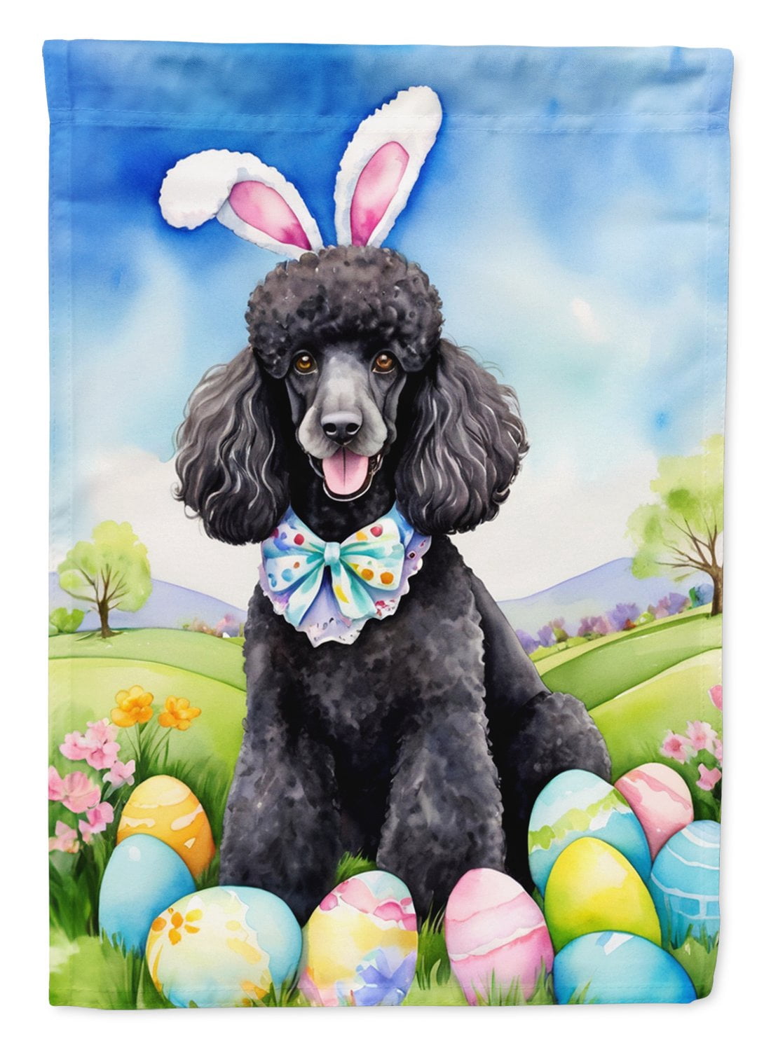 Black Poodle Easter Egg Hunt Garden Flag - Walmart.com