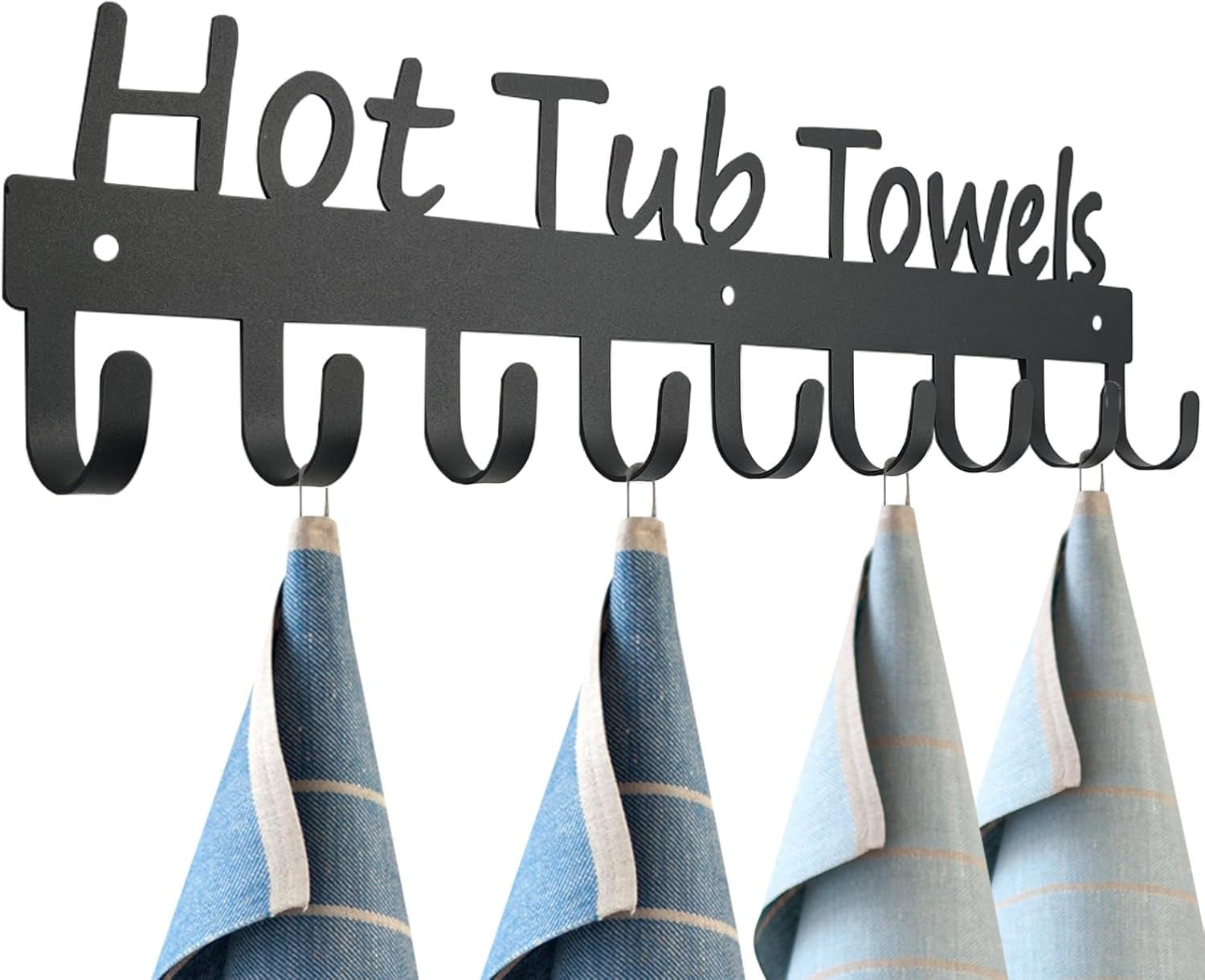 Black Pool Towel Rack Outdoor Towel Rack for Pool Towel Hooks Towel ...