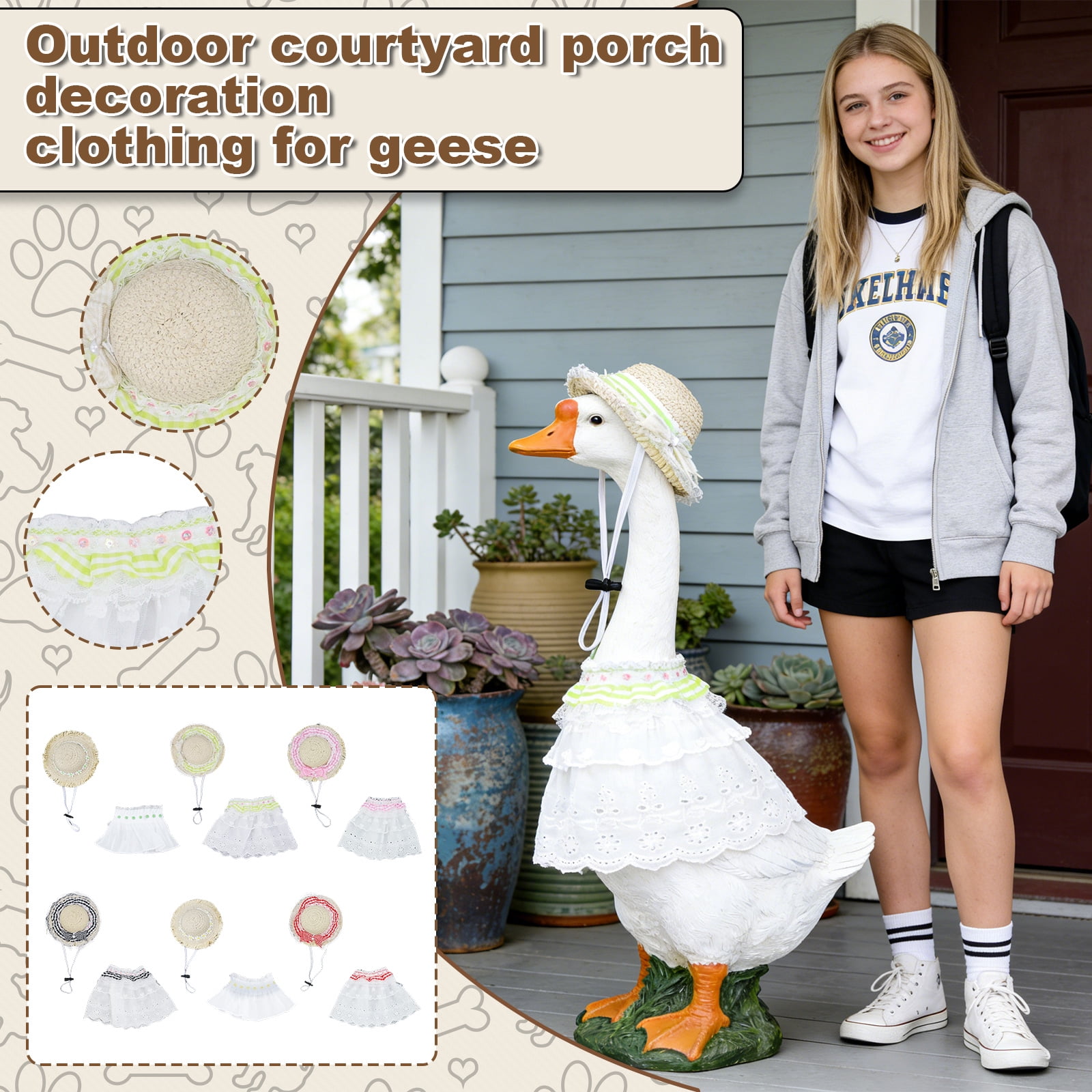 Black Porch Goose Set - Rustic, Pastoral, Country Farmhouse Outdoor ...