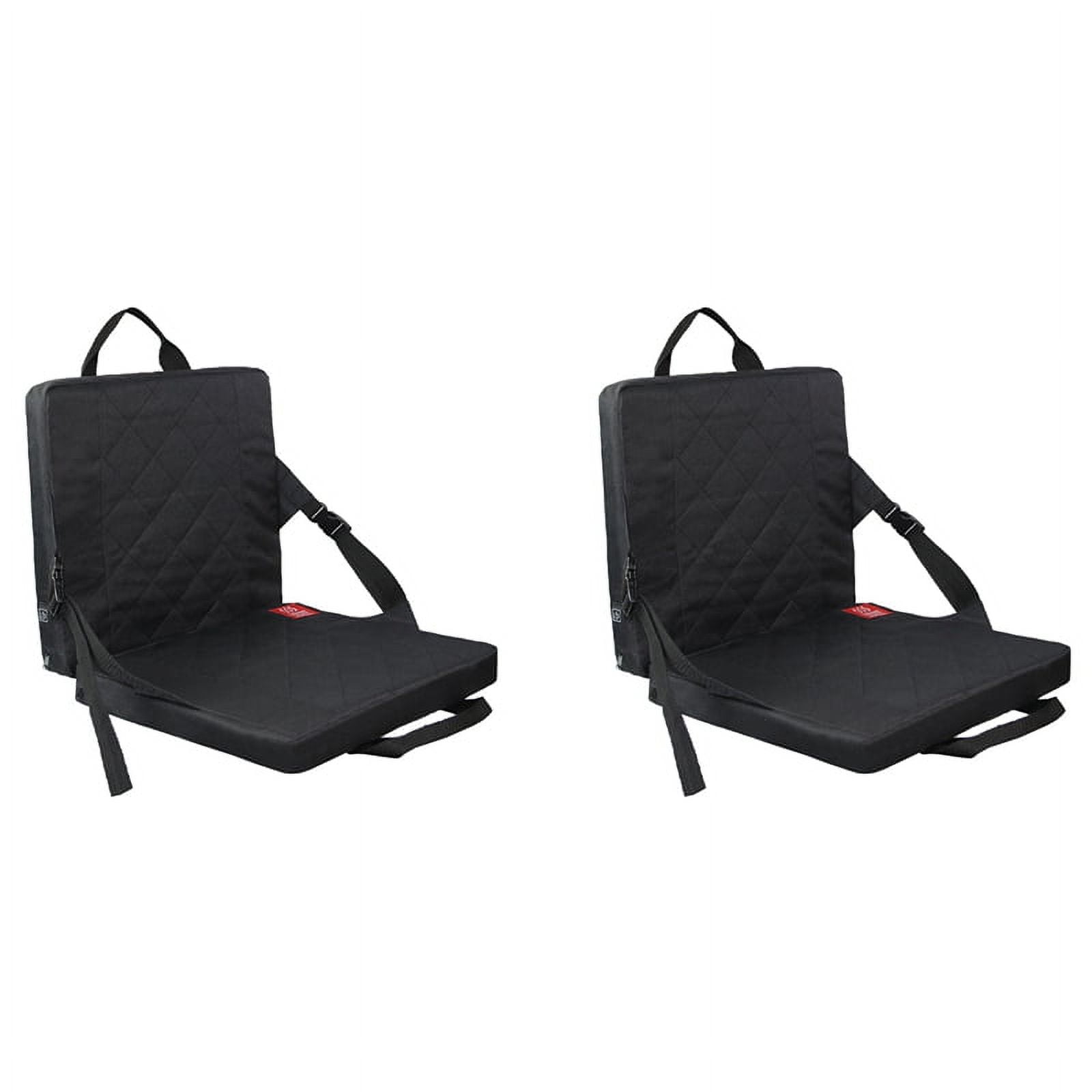 Black Portable Heated Stadium Seat Pads, 2 Pack, Waterproof, 33x38x4cm ...