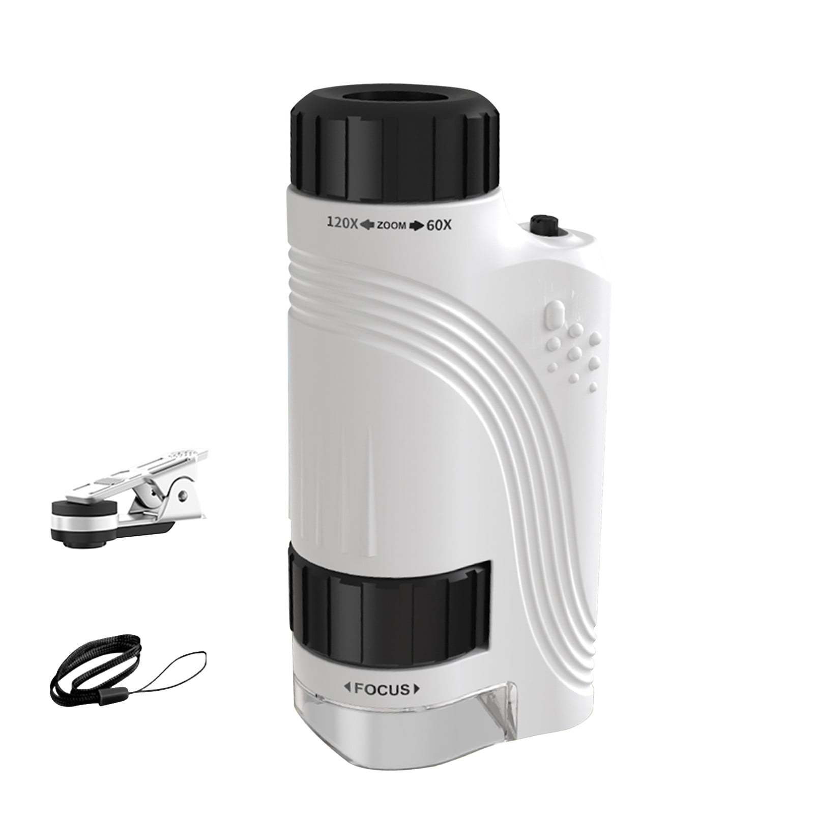 Black Portable Microscope 60-120X Magnification Science Experiment Kit ...