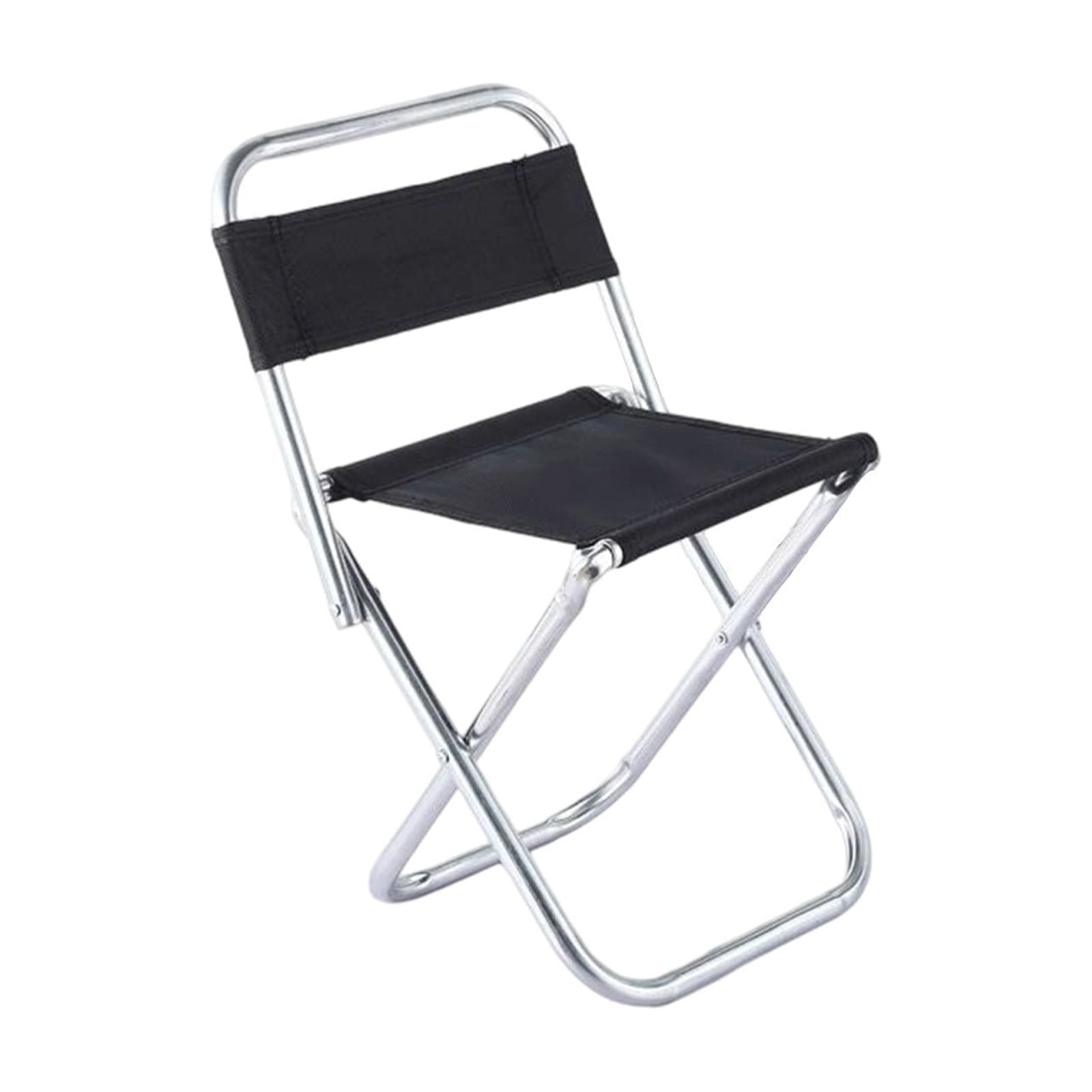 Black Portable Outdoor Folding Chair With Lightweight Steel Frame ...