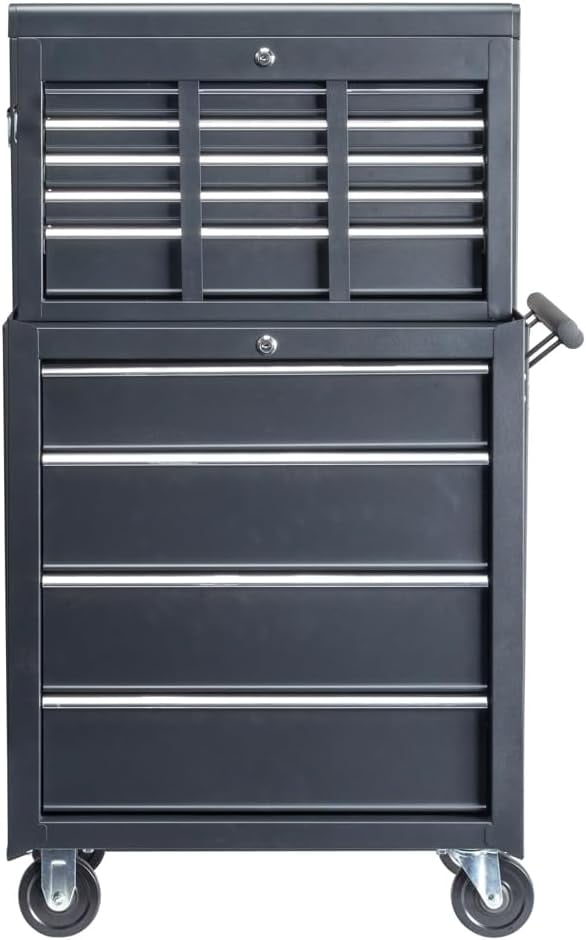 Black Portable Storage Tool Box Organizer Tool Box, Portable Steel Tool ...