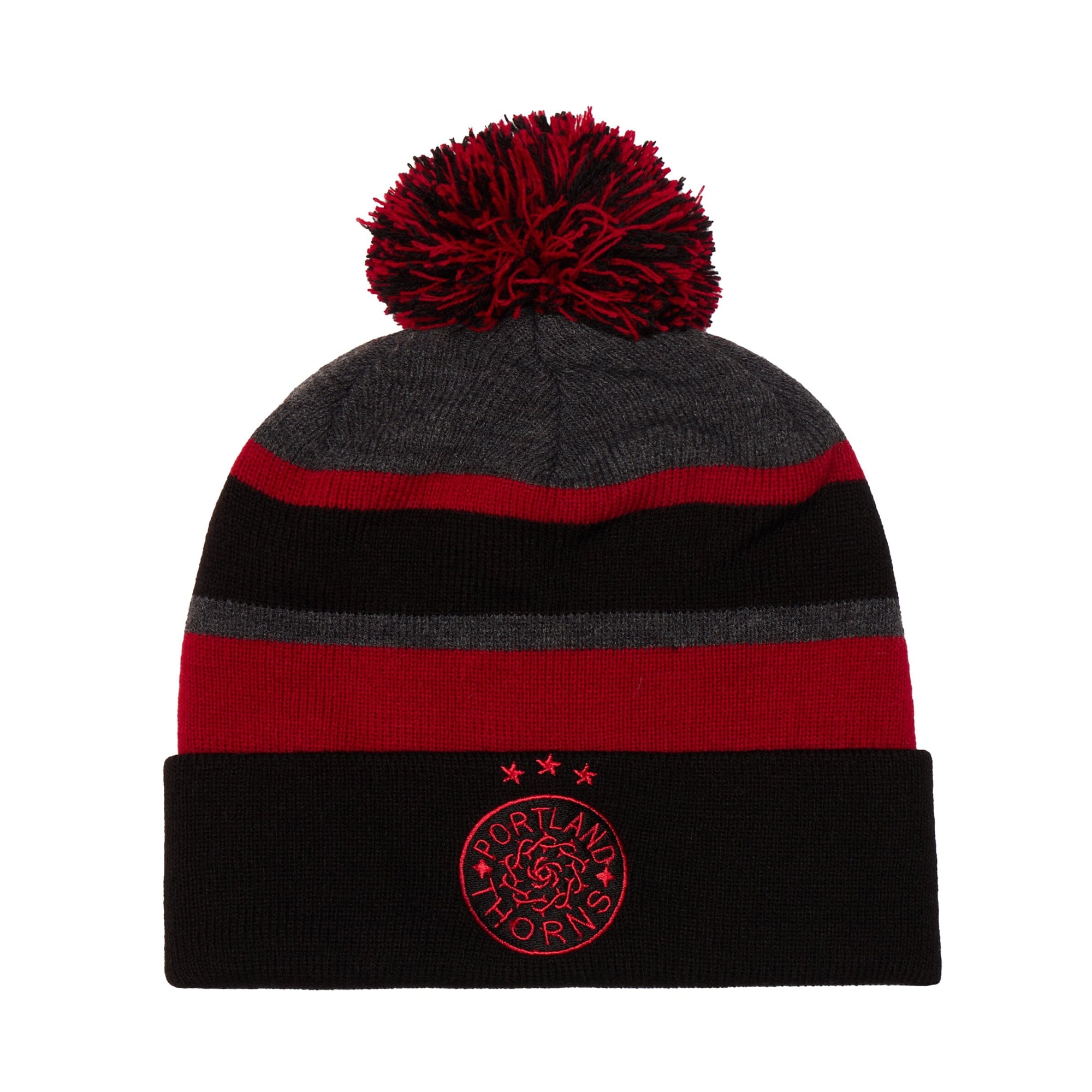 Black Portland Thorns FC Cuffed Knit Hat with Pom - Walmart.com
