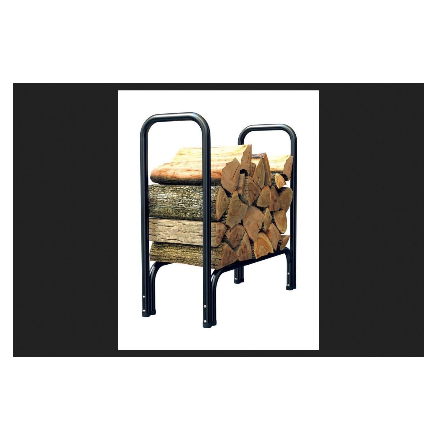 Black Powder Coated Steel Log Rack - Walmart.com