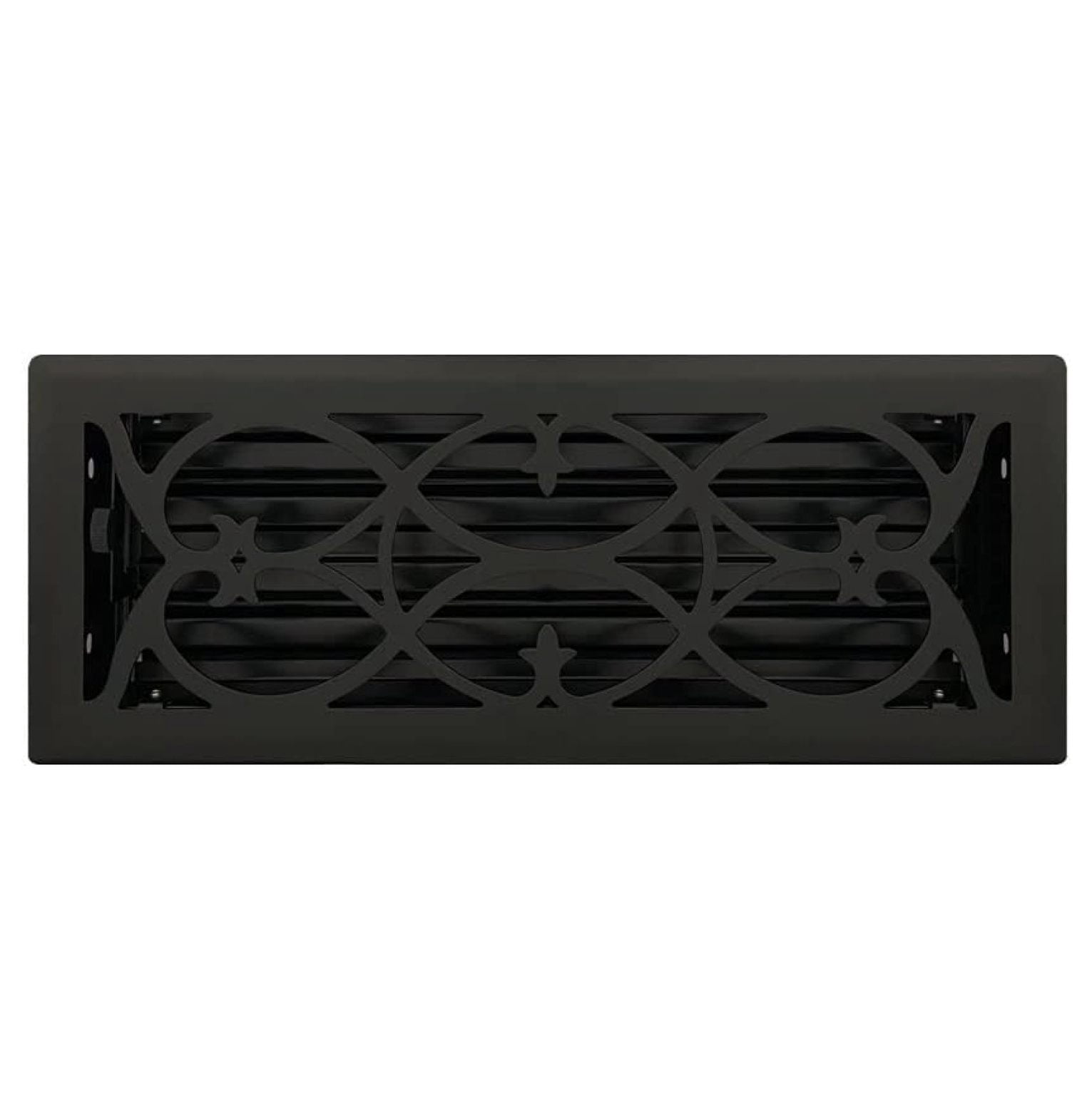 Black Powder Coated Steel Victorian Register for Floor/Wall Use - 4" x ...