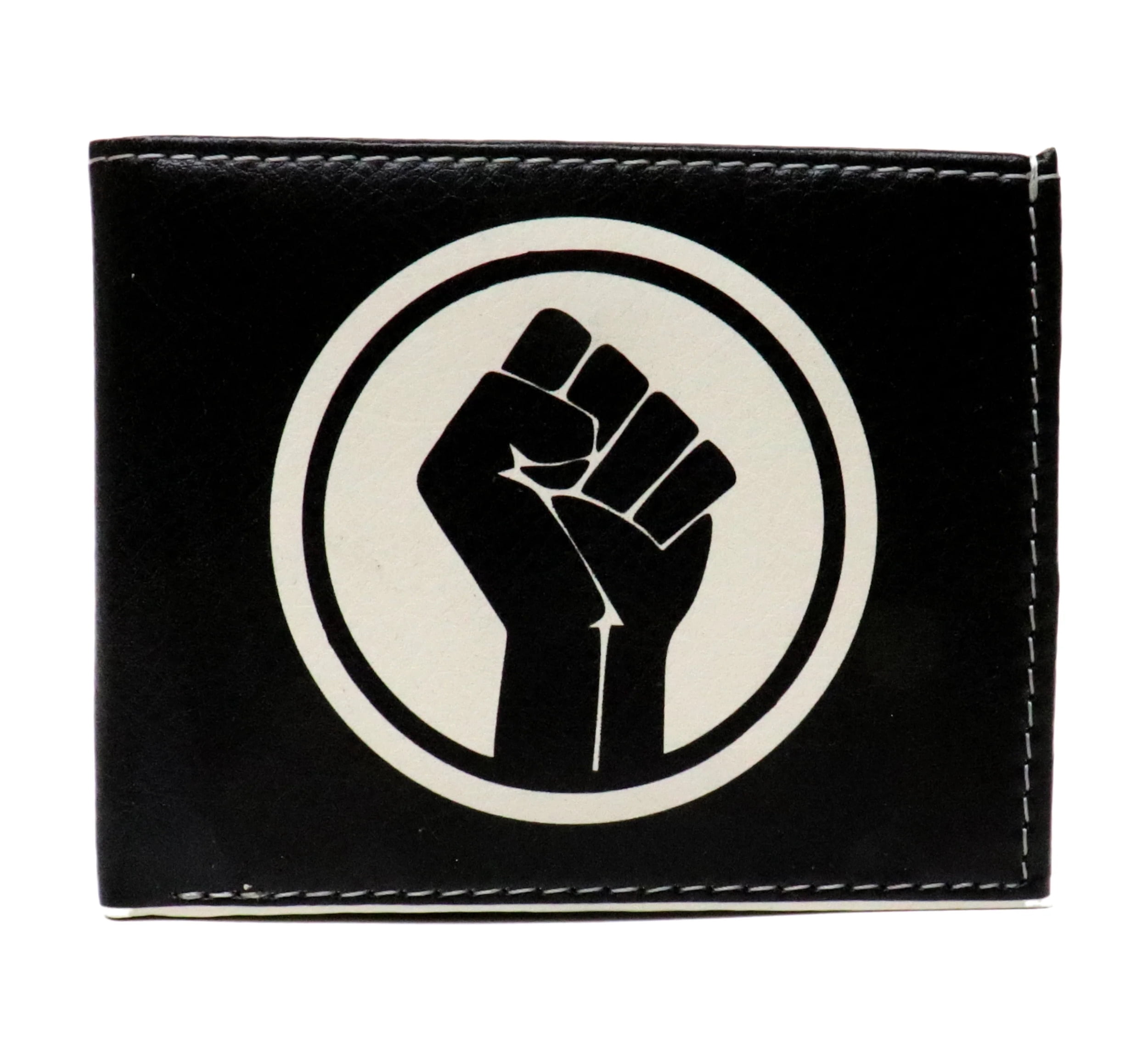 Black Power Fist Black Lives Matter BLM Leather Bi-Fold Bifold Wallet ...