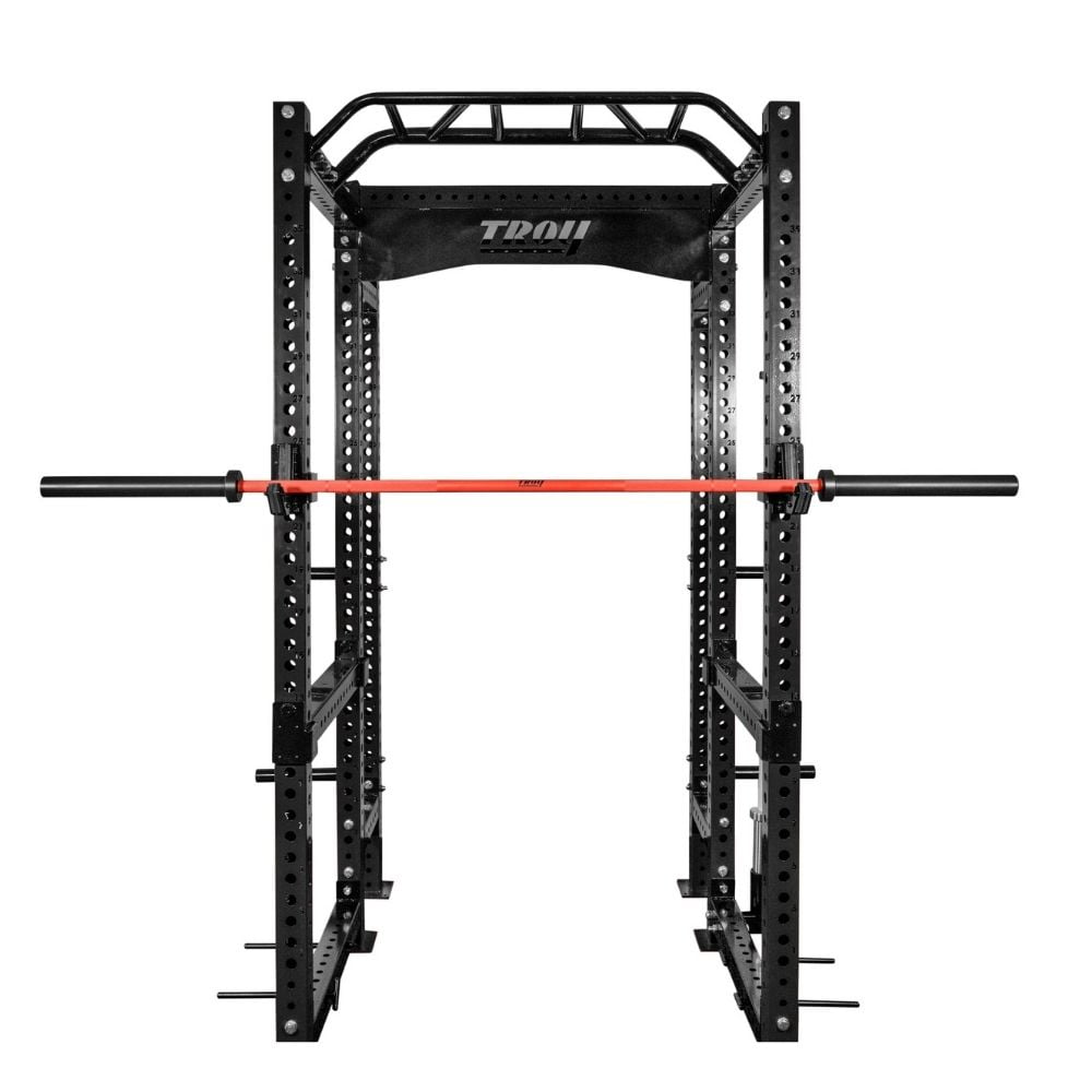 Black Power Rack Squat Cage w/ Bar (Commercial Gym Quality) by Troy ...