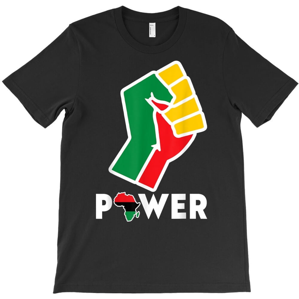Black Power Raised Fist Africa Map Kwanzaa Funny Love Africa Holiday ...