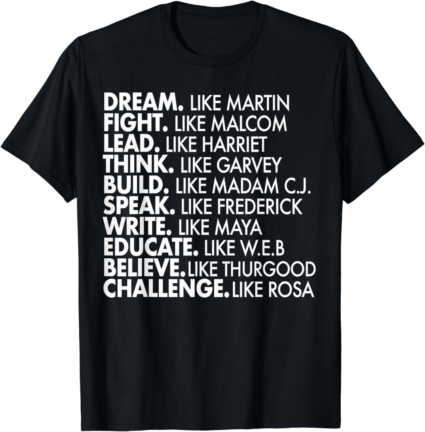 Black Power T-shirt Historic Black Leaders Shirt T-Shirt - Walmart.com