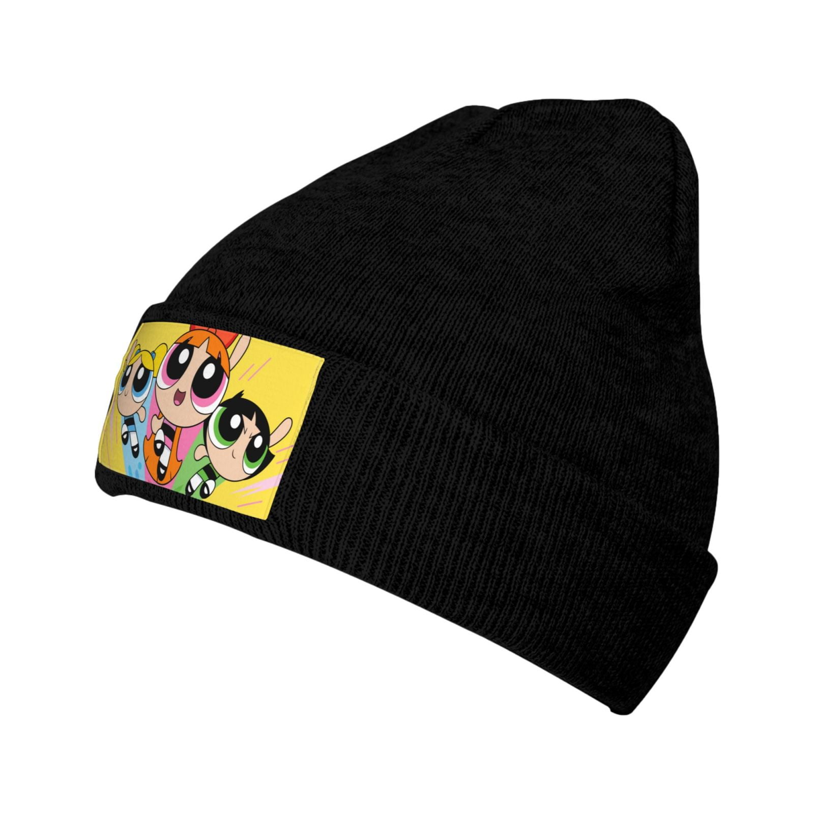 Black Powerpuff Girls Warm Knit Beanie Hat 3D Printed Skull Cap For Men ...