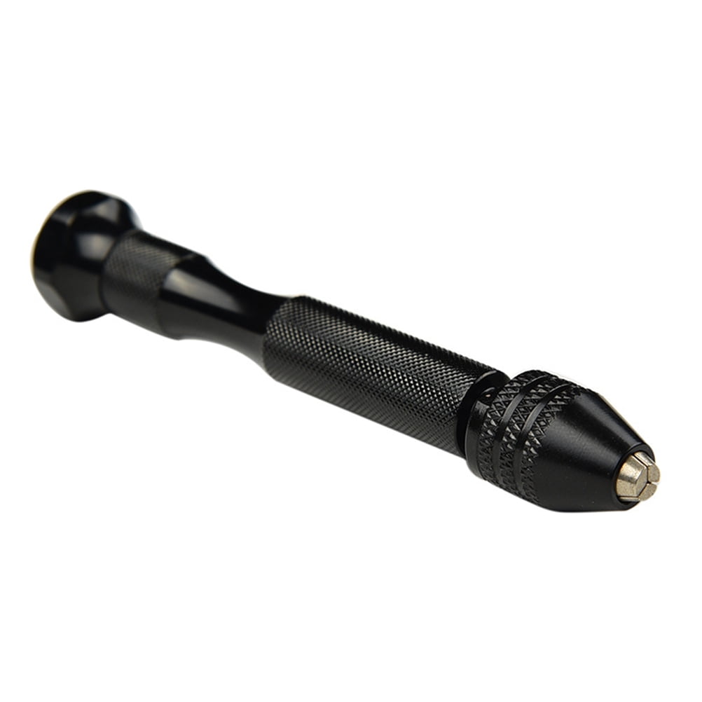 Black Precision Pin Vise Hand Drill with Drill Bits for Models and ...