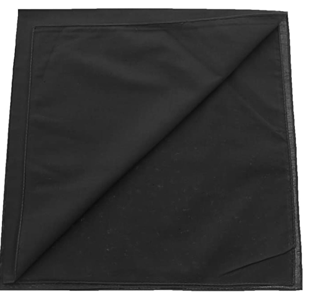 Black Premium 100% Cotton Large Bandanas / 22" Bandana in Bulk - Pack ...
