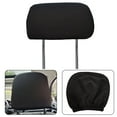 Black Premium Cloth Headrest Cover For Car, Truck, SUV, Auto Fit ...