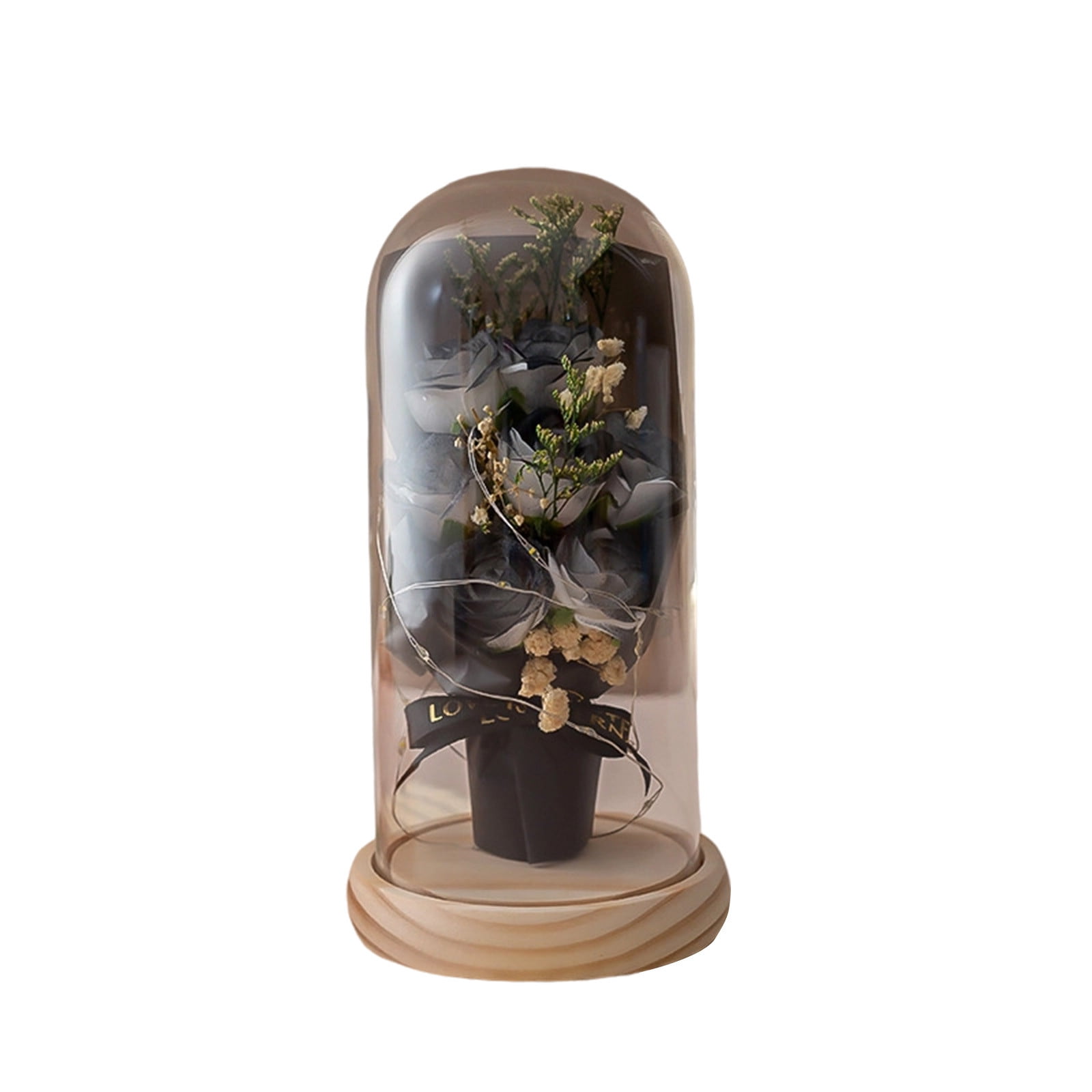 Black Preserved Rose Bouquet Black Artificial Flowers With String ...