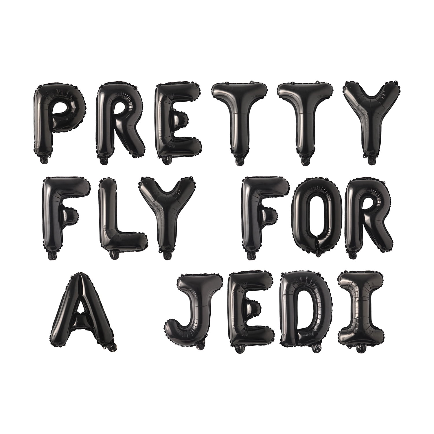 Black Pretty Fly for A Jedi Themed Birthday Foil Balloon Set, Boys ...