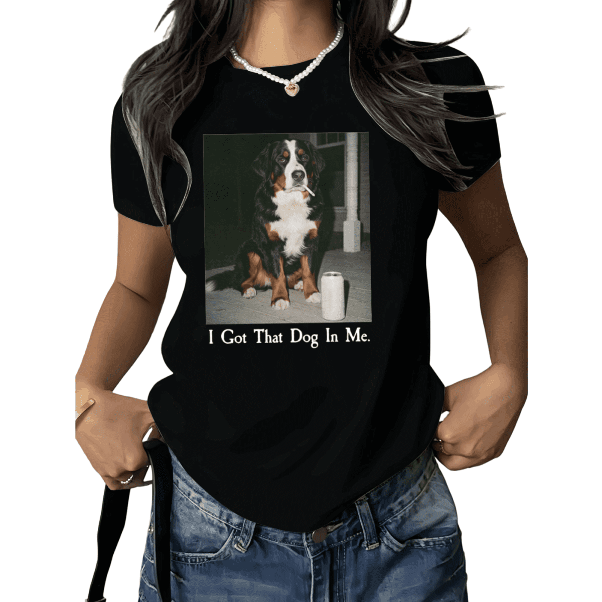 Black Print Graphic Tees Big Dog Graphic Tee Bernese Mountain Dog Lover ...
