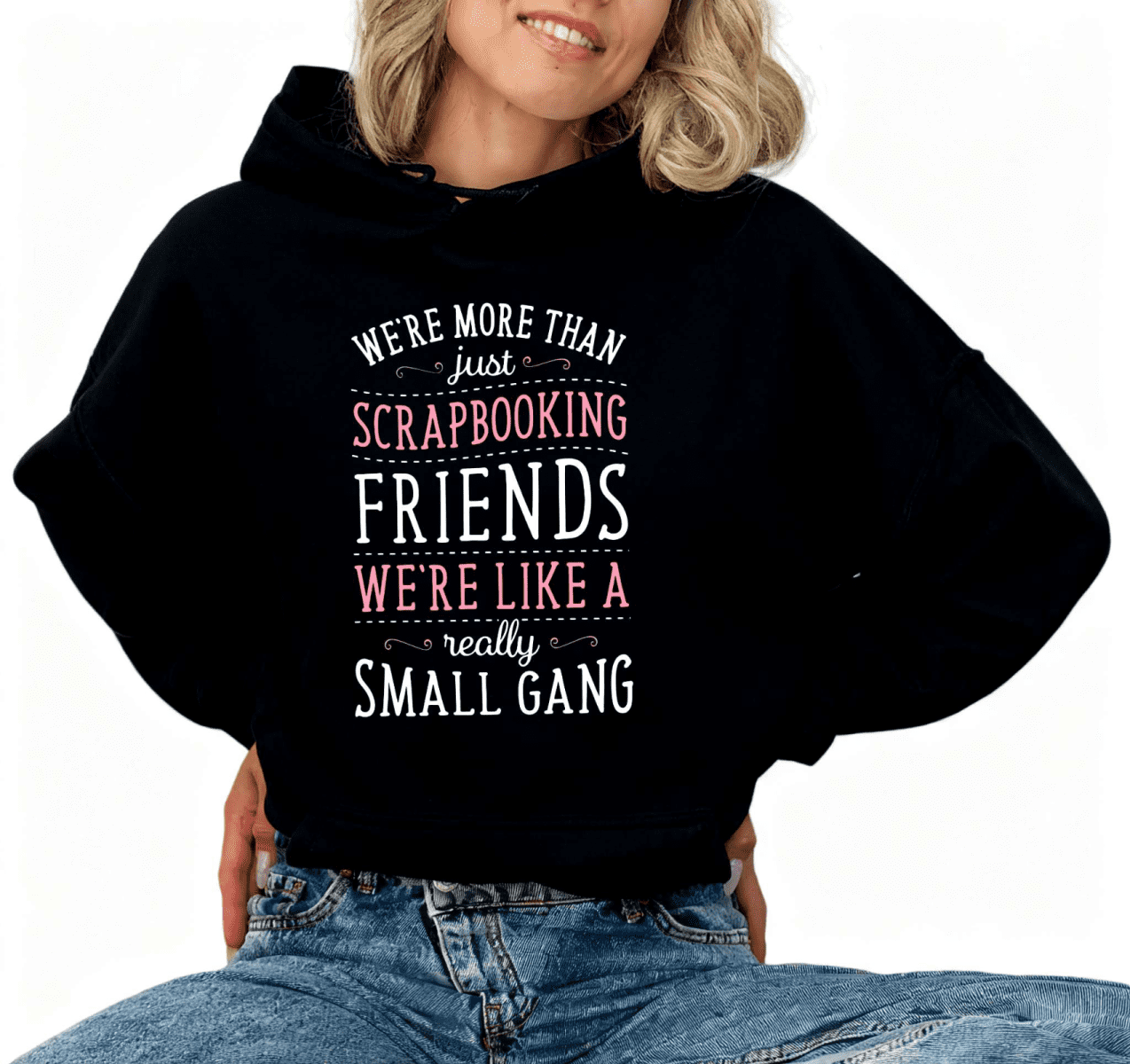 Black Print Hoodie Sweatshirt Shirts womans S-2XL Were More Than Just ...