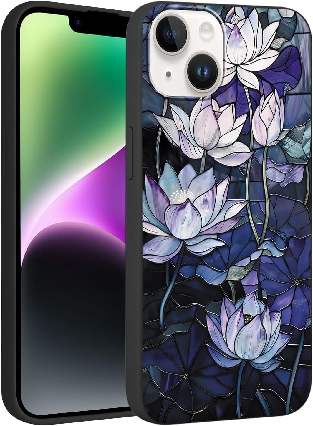 Black Print Phone Case for iPhone 13 Mini 5.4", Cute Aesthetic Pattern ...