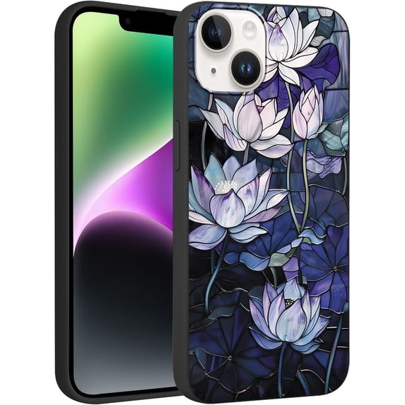 Black Print Phone Case for iPhone 13 Mini 5.4", Cute Aesthetic Pattern ...