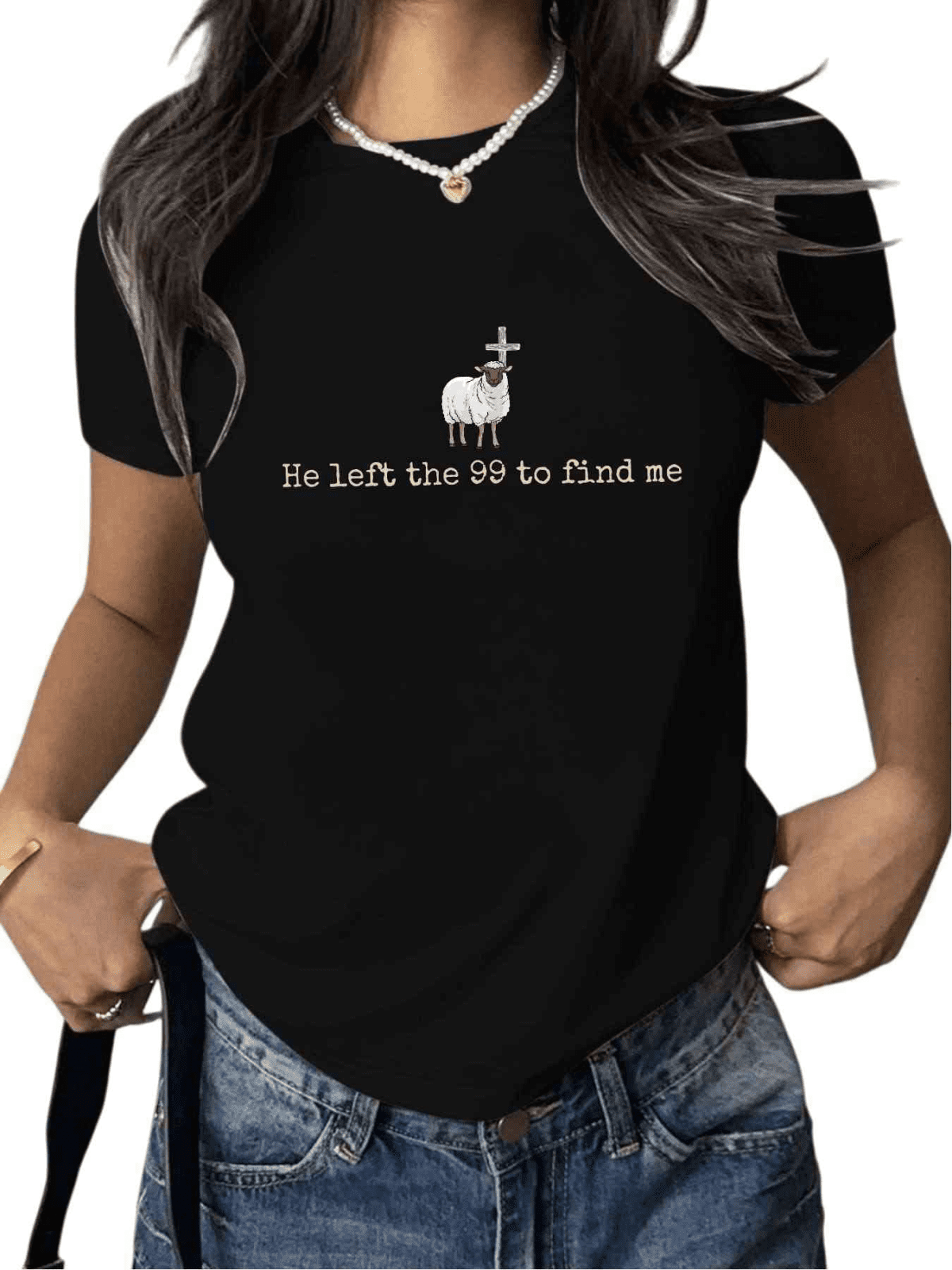 Black Print Tshirt Graphic Tees Loose Shirts Soft Gold Script White ...