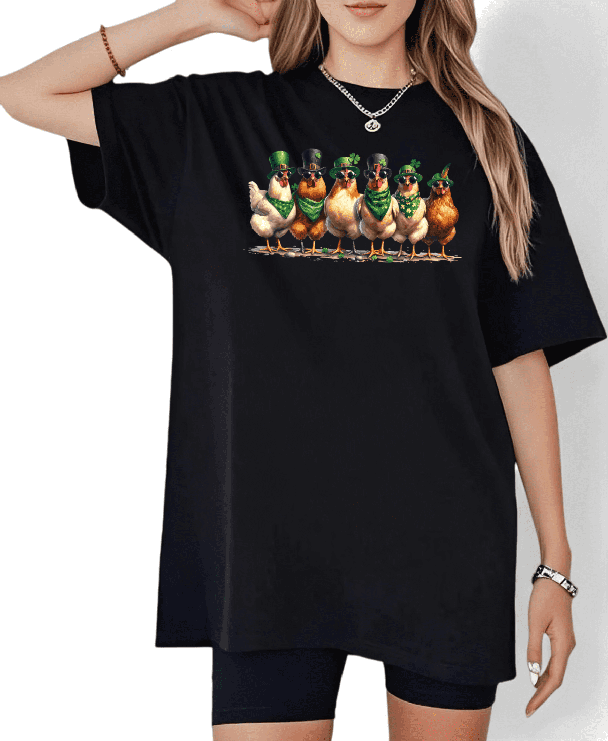 Black Print Tshirt Graphic Tees Shirts with St Patricks Day Cute ...