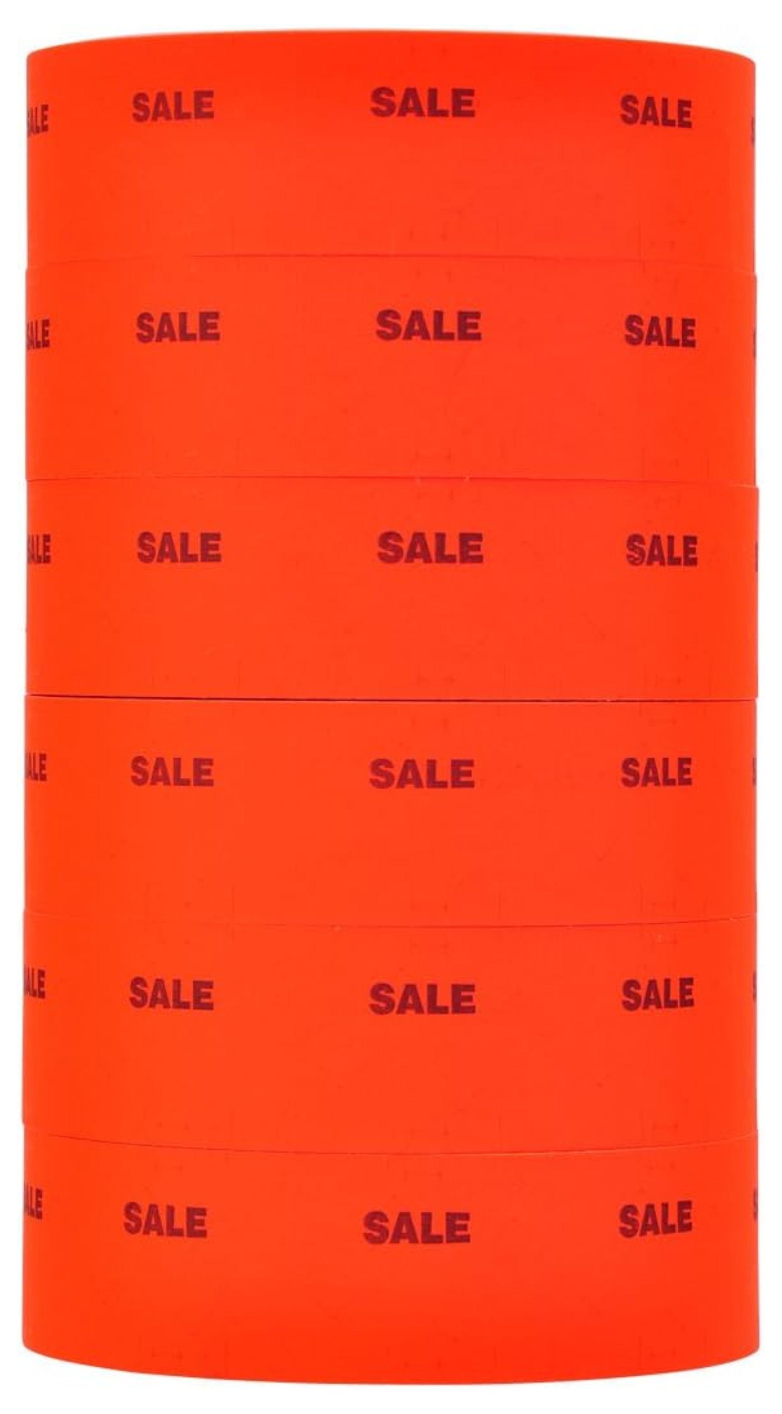 Black Print on Fluorescent Red "Sale" Pricing Labels to fit Monarch ...