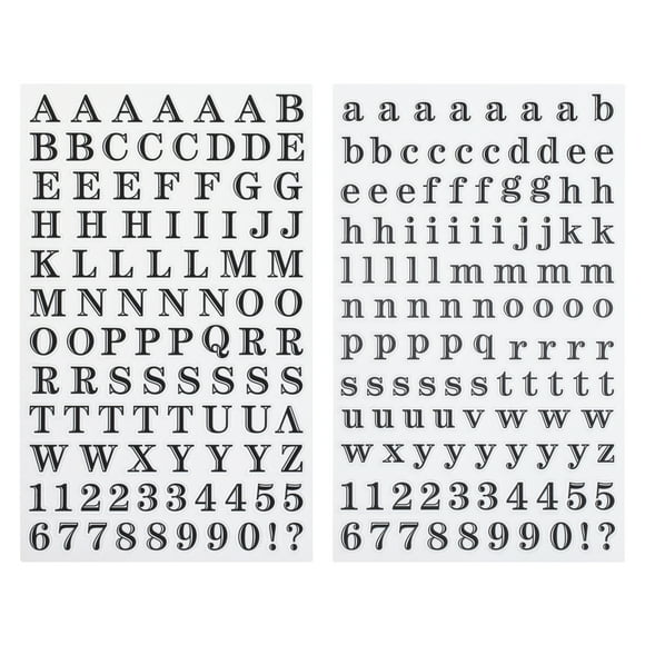 Alphabet Letter Stickers Black