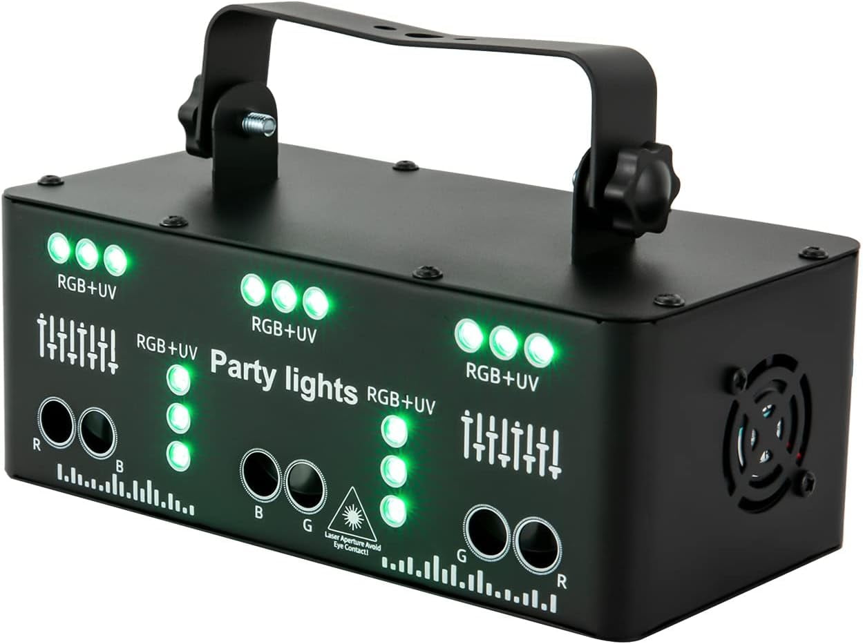 Black Professional DJ Stage Light with 15LED Full-color RGB, Beads ...