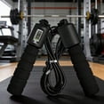 Black Professional Digital Counting Jump Rope With LCD Display ...