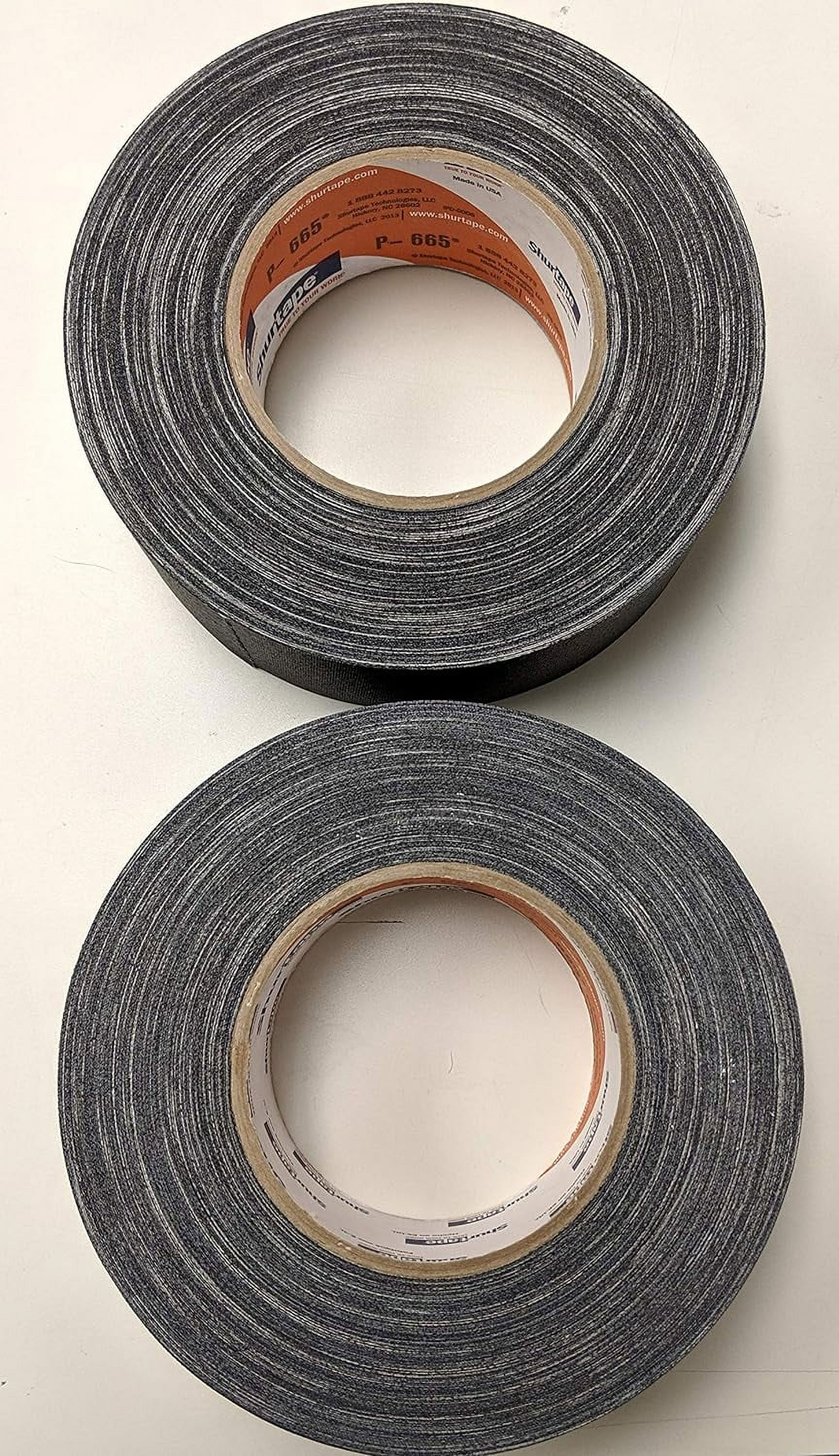Black, Professional Grade, Clean Removal Gaffer's Tape (2-Pack ...