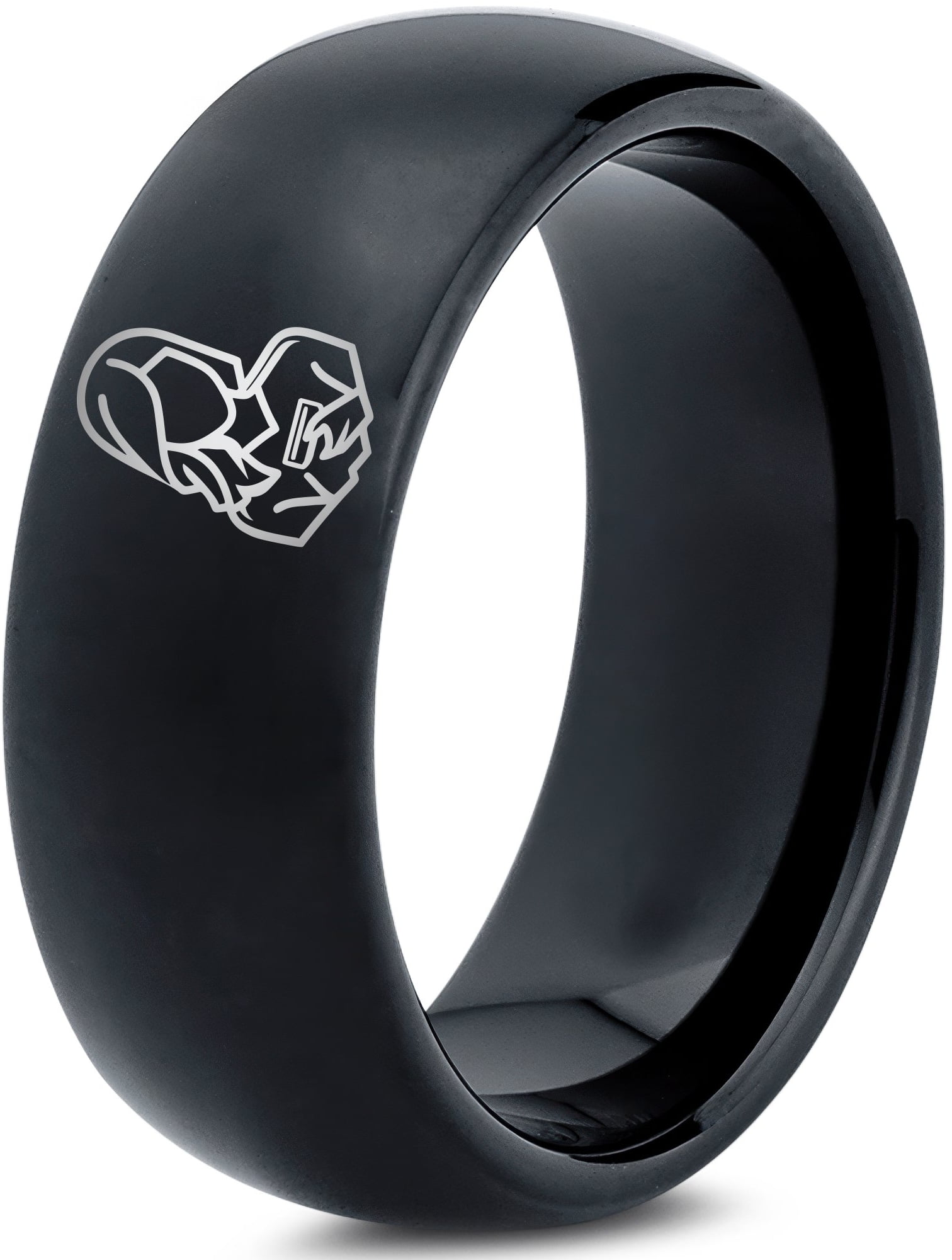 Black Promise Ring Set Tungsten Gamer Engagement Rings Unique Wedding ...