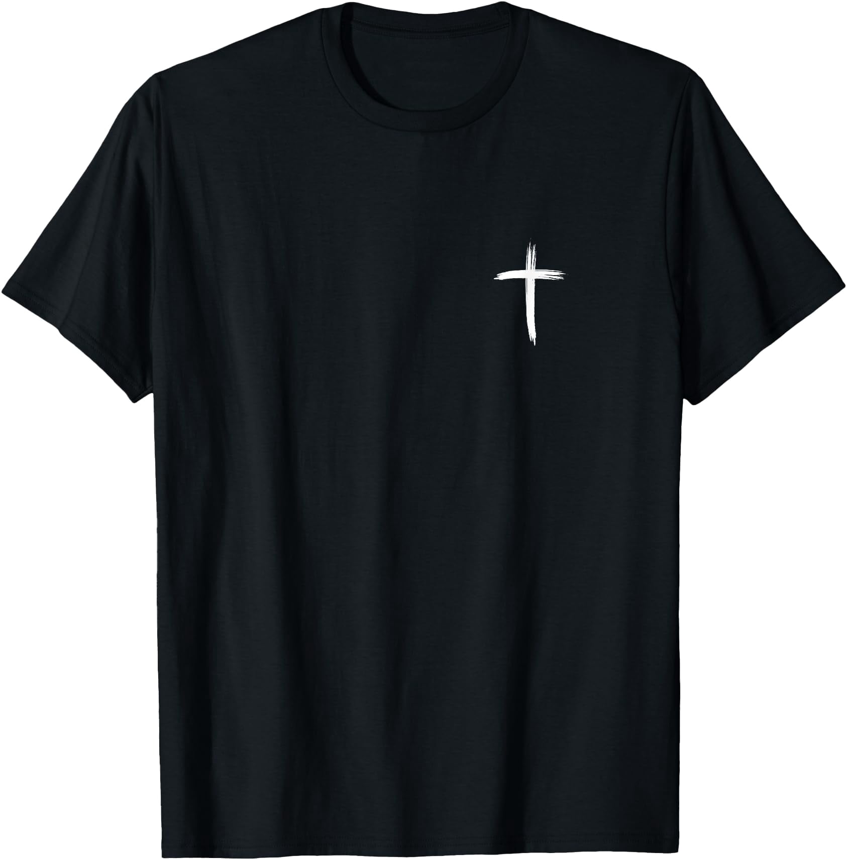 Black Psalm 91 T-Shirt with White Cross Design for Inspirational Faith ...