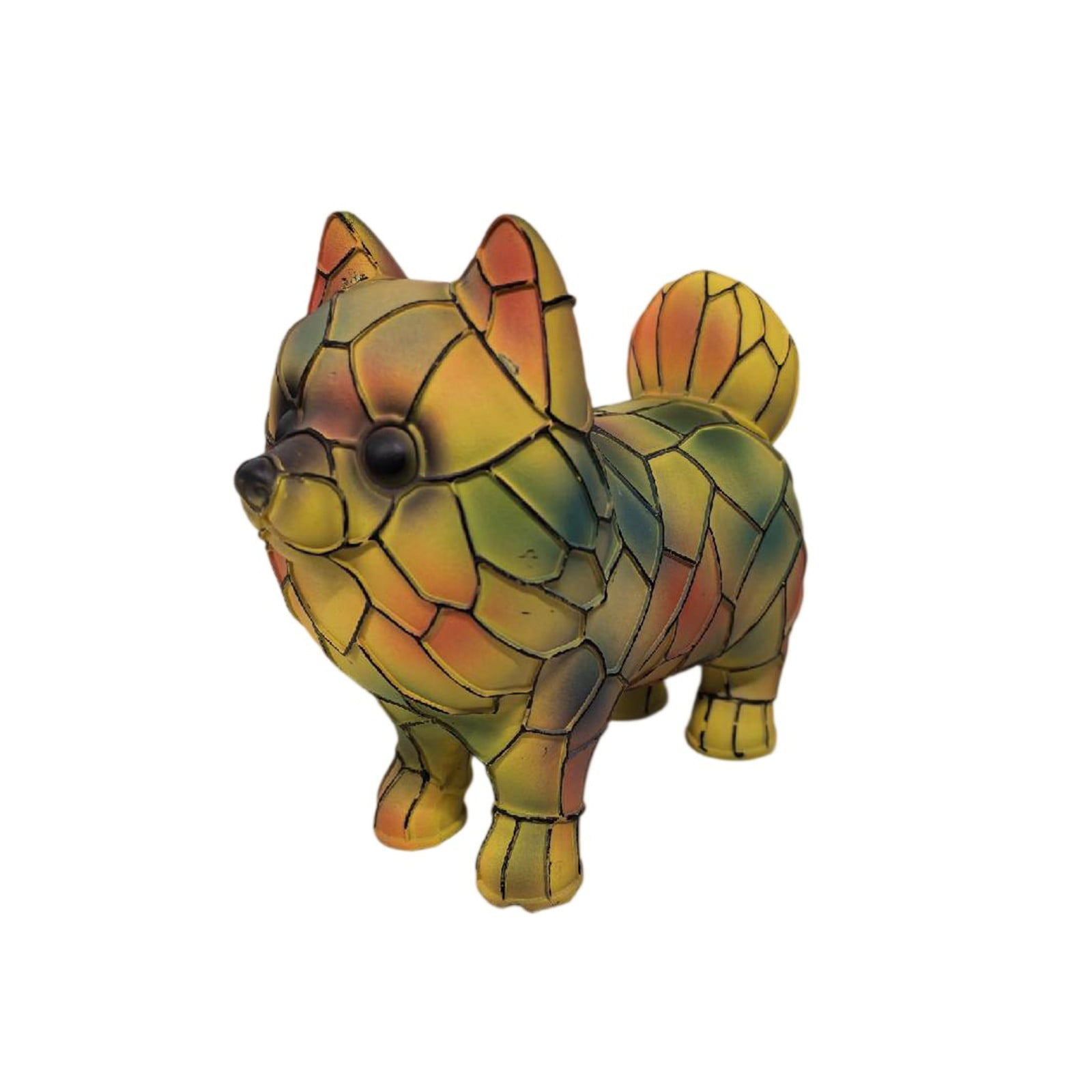 Black Pug Dog Lamp, Corgi Night Light, Stained Glass Lamp, Led Energy ...