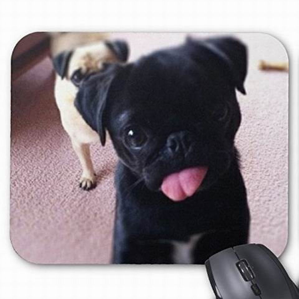 Black Pug Puppy Make Faces in the Mirror Mouse pads Gaming Mouse Pad 9 ...