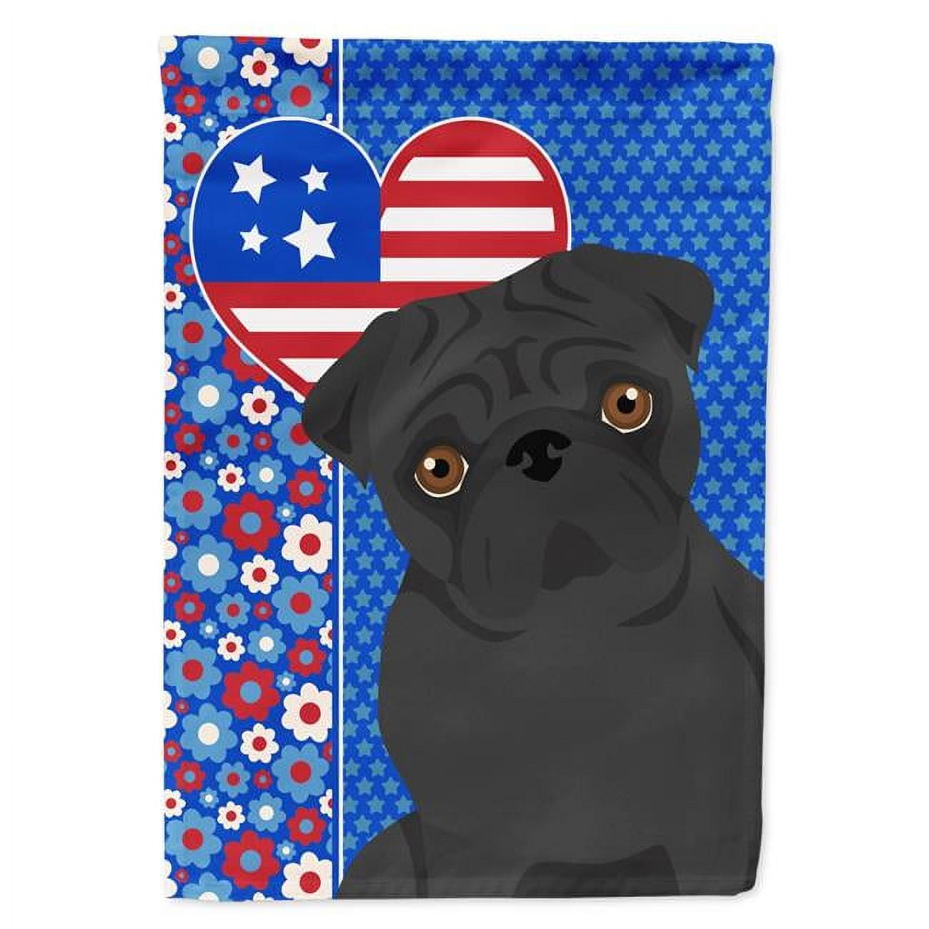 Black Pug USA American Flag Canvas House Size - Walmart.com